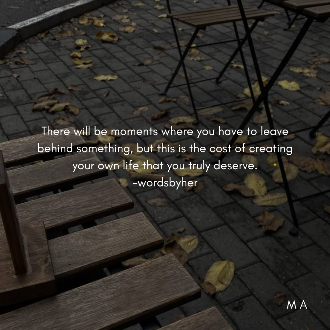 A life of your own. – A girl who likes to write